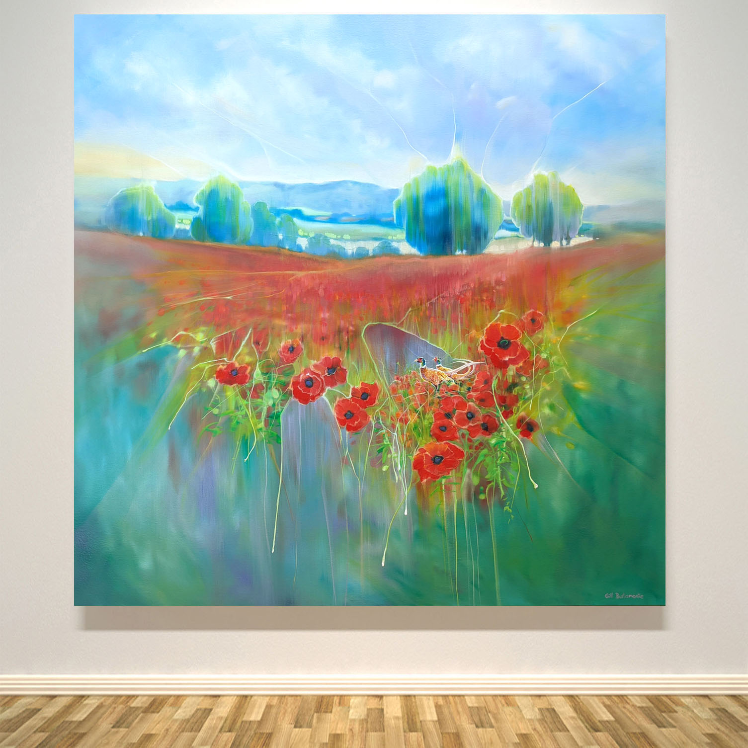 Beautiful England is an English countryside inspired landscape oil ...